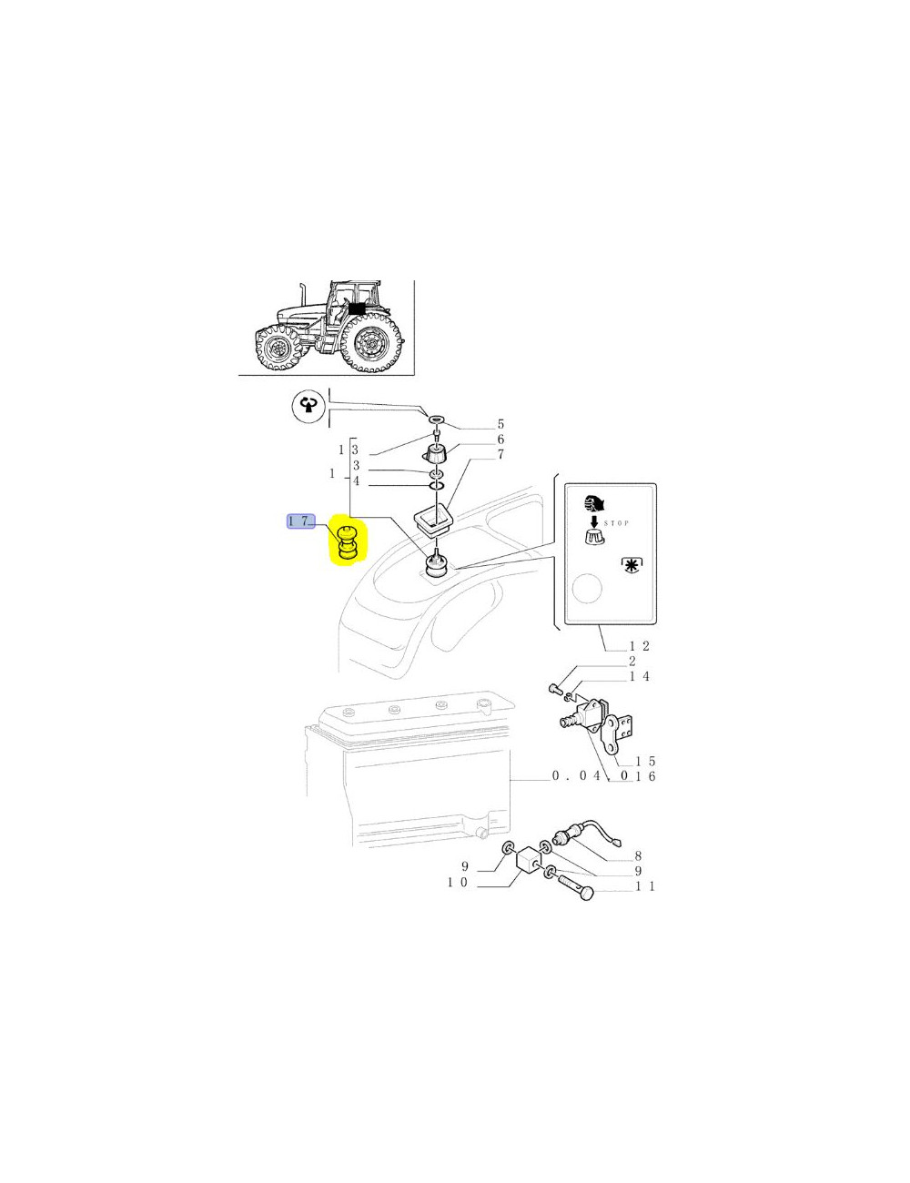 interruttore CNH - cod 5183813