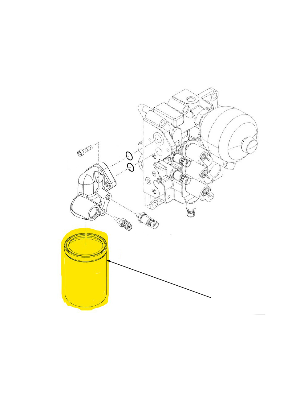 filtro olio idraulico New Holland - cod 48131202