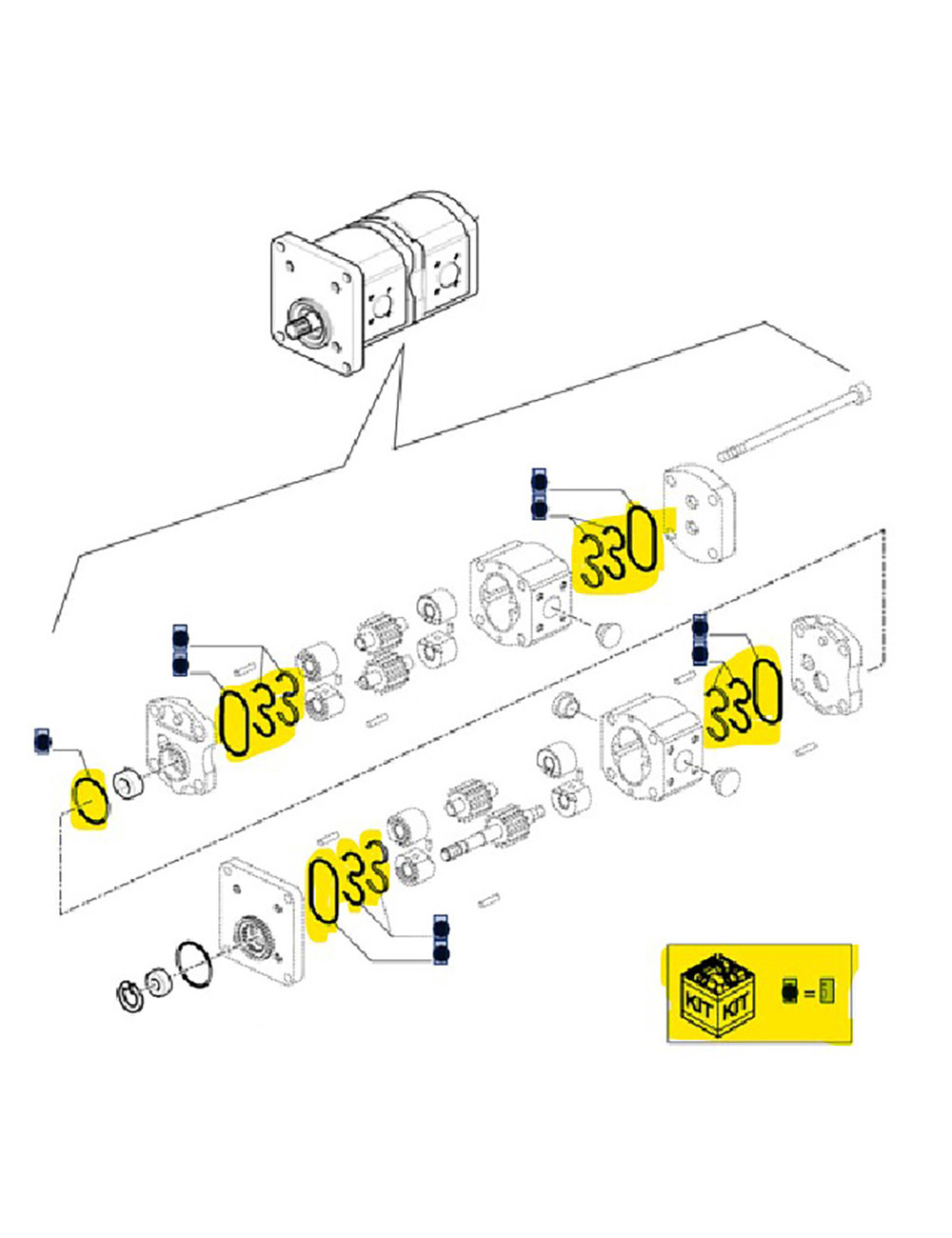 kit guarnizioni pompa idraulica New Holland cod 47132368